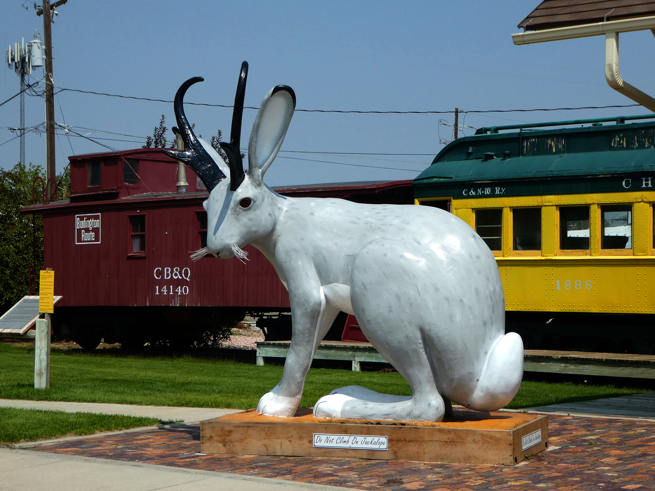 Jackelope Statue at the Railroad Museum – Shadowfax on the Road